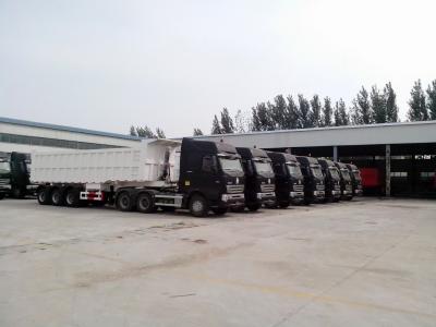 China 40 50 60 Tons Small 2 Axle 3 Axle Mini Dump Trailer Hydraulic Hoist with 12.00r20 Tire for sale