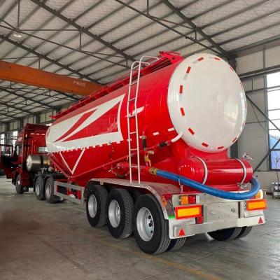 China V Shape Dry Power Mixer Bulker Cement Trailer for Cross Arm Type Suspension Systems for sale