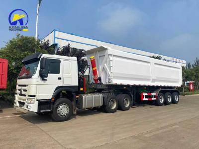China 10000x2500x3800mm Sinotruk-Dump-Anhänger mit Vorderaufzugsvorrichtung und Querarm-Aufhängung zu verkaufen