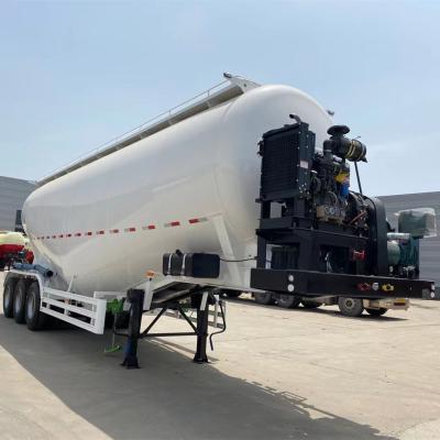 China 3 assen Cimc Cement Bulker Trailer met 35m3 40m3 45m3 capaciteit en 2 reservebanddragers Te koop