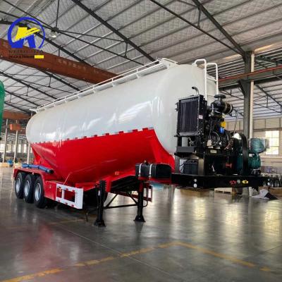 China 50T Load Capacity ABS Optional 2 Axle 3 Axle Cement Bulker Cement Tanker Semi-Trailer for sale