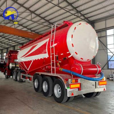 Cina 3/4 Assi Materiale di cemento in polvere secca a sfera Cisterna Semiconduttore rimorchio con motore diesel in vendita