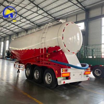 Cina 3/4 Assi Materiale di cemento in polvere secca a sfera Cisterna Semiconduttore rimorchio con motore diesel in vendita