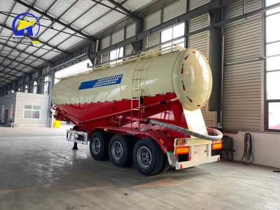 Cina 3/4 assi Acciaio 15-40cbm 50 tonnellate Gooseneck Serbatoio di cemento a sfera rimorchio per polvere secca in vendita