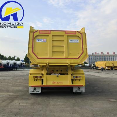China Sinotruk 3axle U Shape 70ton Dump Trailer Dumper Semi Trailer Wabco Braking System for sale