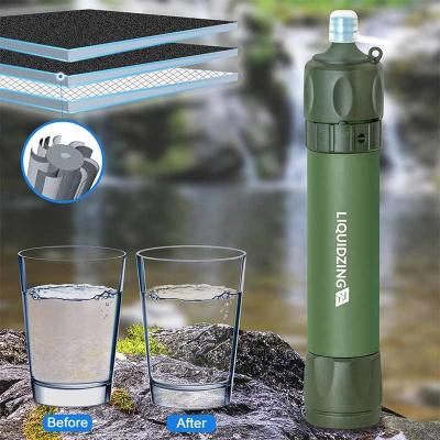 Cina Filtro da acqua Straw Versatile paglia portatile smontabile di filtrazione dell'ingranaggio di sopravvivenza del depuratore di acqua della fase da 0,01 micron 4 in vendita