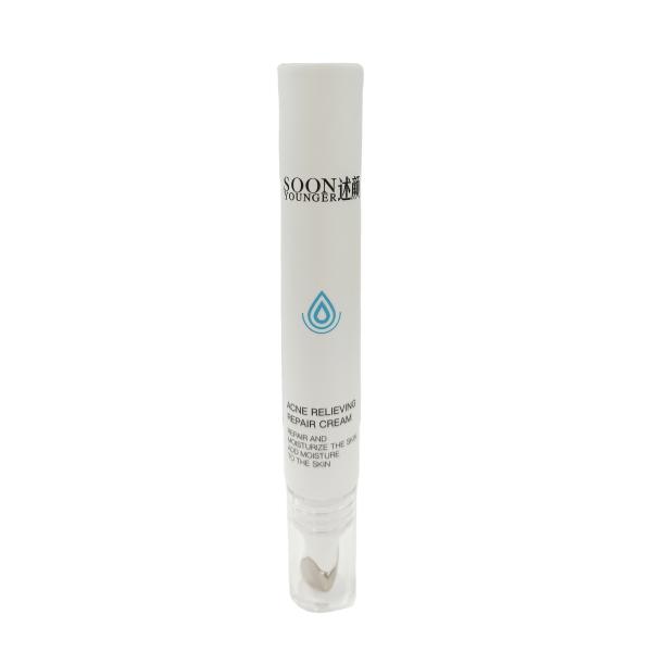 Quality D19mm Empty Cosmetic Serum Squeeze Soft Tube with Metal Applicator 15g PE Eye for sale