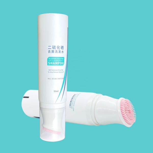 Quality Diameter 35mm 30-100ml Plastic Tube With Silicone Brush Head Custom Personalized Design Empty Squeeze Face Wash for sale
