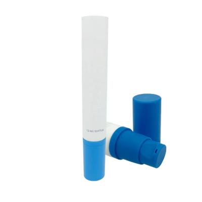 China Small Sunscreen Face Cream PE ABL Airless Pump Tube 15g for Foundation Eye Cream Squeeze Empty Glossy Matte Packaging for sale