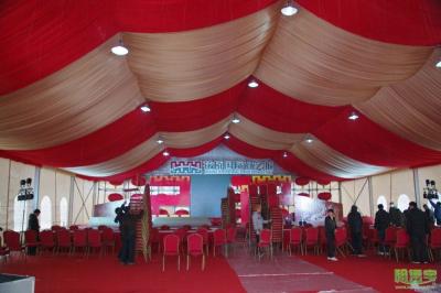China White color  aluminium frame 500 People  Tent with roof  linings and curtains for outside wedding party for sale