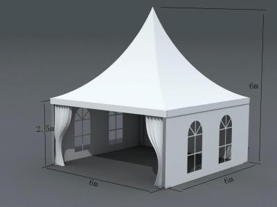 China Nigeria white color 6*6m  Garden Pagoda Gazebo Canopy Tent with cheap factory price for sale