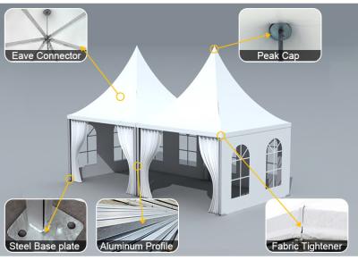 China 2018  High Peak white color 5*5m  Garden Pagoda Gazebo Canopy Tent with cheap factory price for sale