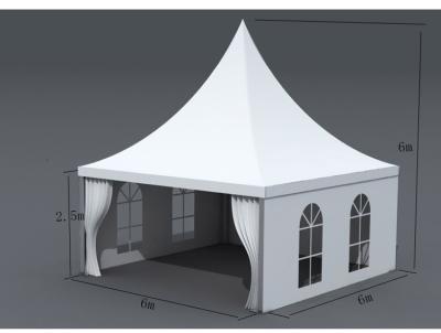 China 4*4m High Peak white color  Garden Pagoda Gazebo Canopy Tent with cheap factory price for sale