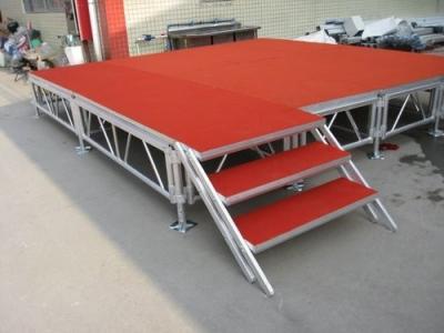 China 1.22x2.44m Plywood Portable Stage Outdoor Performance Aluminum Stage Adjustable Height Used Stage For Sale for sale