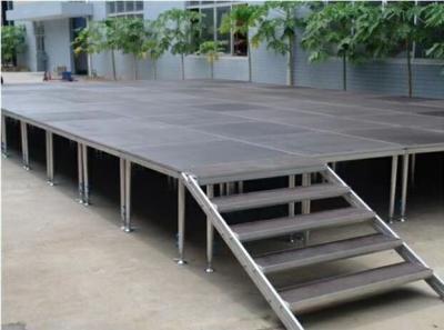 China 1.22x2.44m Plywood Portable Stage Outdoor Performance Aluminum Stage Adjustable Height Used Stage For Sale for sale