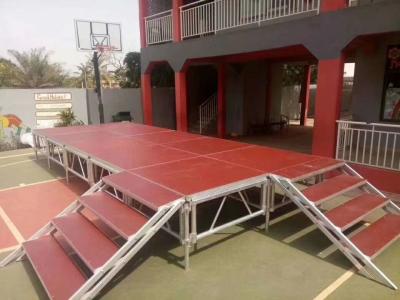 China hot sale 1.22x2.44m Plywood Portable Stage Outdoor Performance Aluminum Stage Adjustable Height Used Stage For Sale for sale