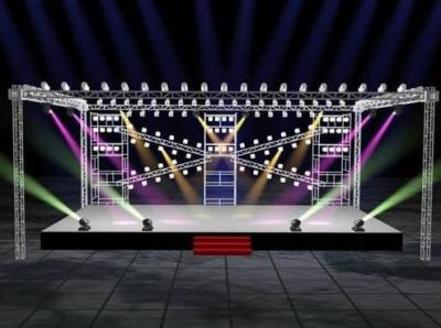 China 2021 fashion black High Quality Portable Outdoor Stage Aluminum Stage Truss for sale