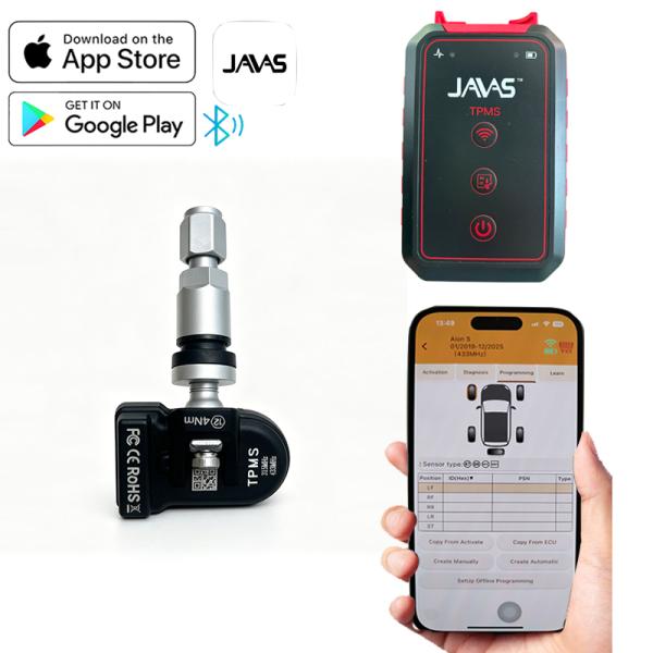 Quality Silver Metal Valve Tire Pressure Monitoring Universal Tpms Programmable Sensor for sale