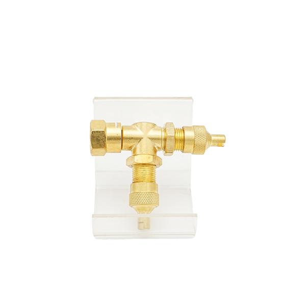 Quality 12V1 Three Links Tee Joint T-Joint Brass Tyre Valve for Truck Adapter Valve with Cap for TPMS for sale