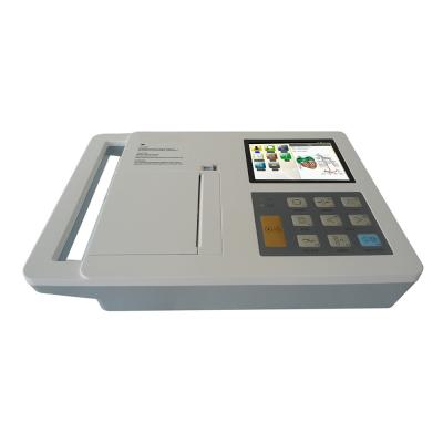 중국 가지고 다닐 수 있는 디지털 터치 스크린 심전계 ECG 기계 6 채널 12 리드 판매용