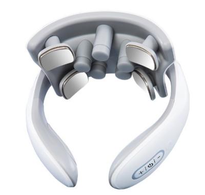 China Hoofdhals vier en Schouder van de de Machine Stretchable Trilling van Massager Warm ABS Silicone Te koop