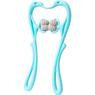 China Van de de hals massager blauw en roze kleur van pp en van TPR rijdt materieel gemakkelijk gebruik zes hals en schouder massager Te koop