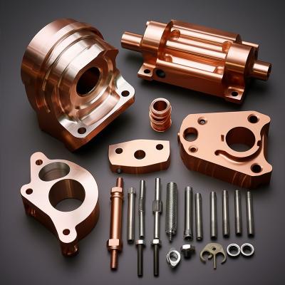 Cina Parti CNC personalizzate di alta qualità Meccanica metallica di precisione Frusciatura Parti di tornitura Meccanica CNC Parti di rame in vendita