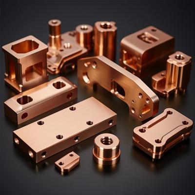 Cina Parti CNC personalizzate di alta qualità Meccanica metallica di precisione Frusciatura Parti di tornitura Meccanica CNC Parti di rame in vendita
