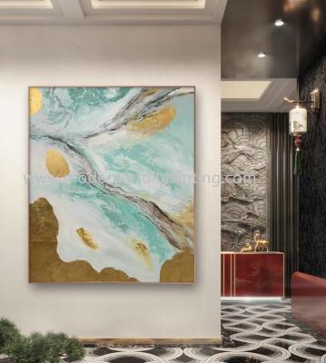 China Met de hand geschilderd Abstract Art Canvas Paintings Flow Color-Goud voor Muurdecoratie Te koop