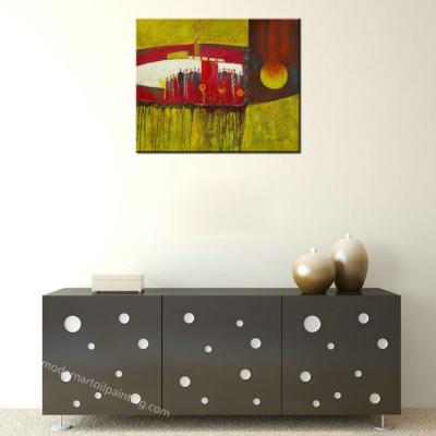 China 100% met de hand geschilderd Abstract Kleurrijk Olieverfschilderij op de Muurkunst van het Canvas Hete Moderne Landschap voor de Decoratie van het Ingangshuis Te koop
