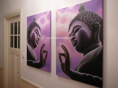 Cina Pittura astratta di Art Oil Painting Thai Oil sulla parete Art Painting Decor Jane Style di Buddha della tela in vendita
