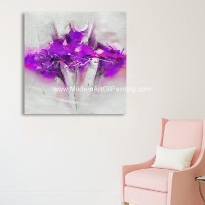 Cina Decorazione bianca della parete di Art Painting Purple Dress For della tela astratta dipinta a mano in vendita