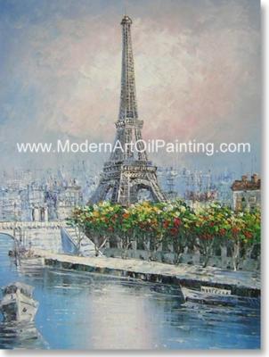 Hand Painted Paris Oil Painting Eiffel Tower ECO Solvent