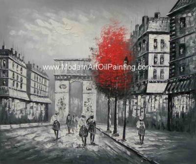Cina Pittura in bianco e nero, pittura di Parigi del paesaggio del mestichino dell'impressione in vendita