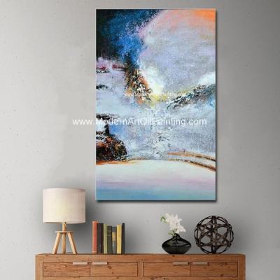 中国 装飾のためのキャンバスの手塗りの抽象的な風景画の現代壁の芸術 販売のため