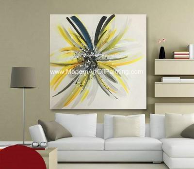Cina Estratto dipinto a mano moderno Art Canvas Paintings del quadrato di modo delle pitture del fiore in vendita