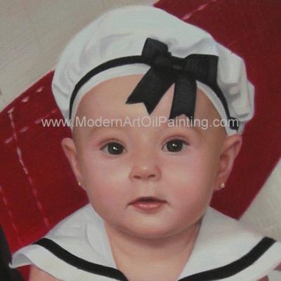 Cina Ritratti dipinti a mano dei bambini dalle foto/pittura realistica del ritratto in vendita