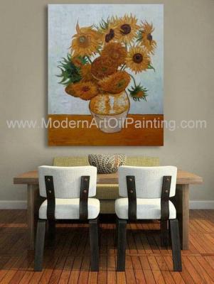 Cina Campagna Vincent Van Gogh Oil Paintings Sunflowers con le foglie di oro di Vienna 20 x 24 pollici in vendita