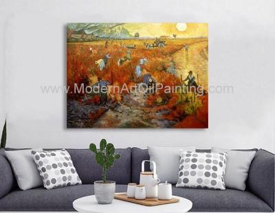 Cina Impressionismo Van Gogh Reproductions Red Vineyards dipinto a mano a Arles in vendita