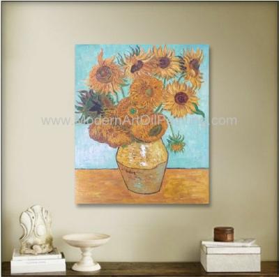 Cina Van Gogh Oil Reproduction dipinto a mano, pitture di Vincent Sunflowers Still Life Oil in vendita