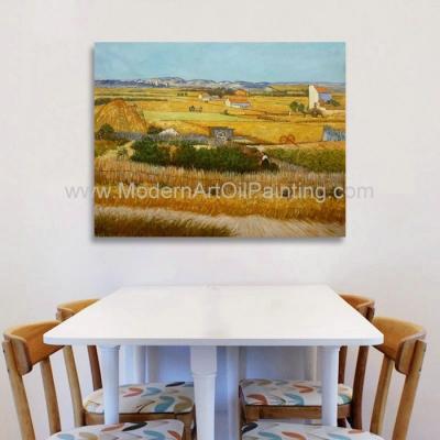 China Geel Vincent Van Gogh Oil Paintings Harvest-Olieverfschilderij op Canvas Te koop