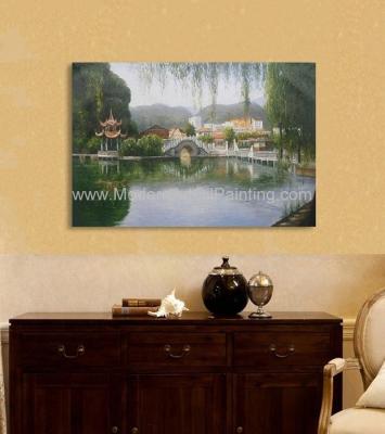 Cina Pitture a olio dipinte a mano di Claude Monet Oil Paintings Chinese Landscape in vendita