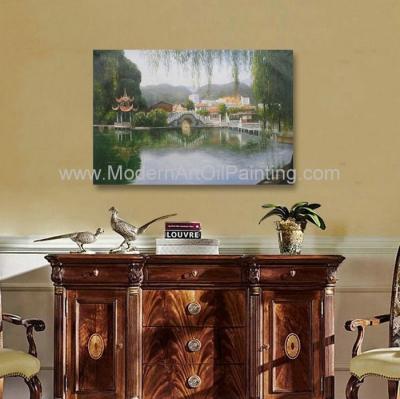 Cina Pitture a olio dipinte a mano di Claude Monet Oil Paintings Chinese Landscape in vendita