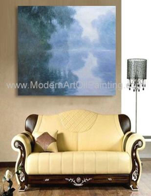 Cina Mattina verde di Claude Monet Oil Paintings Reproduction Misty sulla Senna in vendita