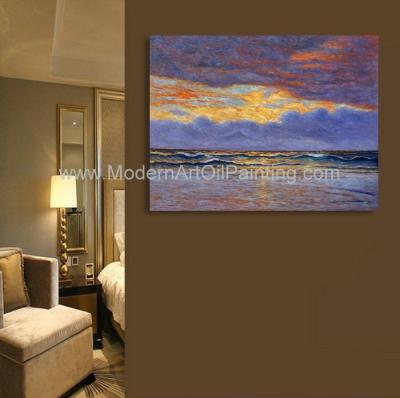 Cina Pitture a olio di vista sul mare di Claude Monet Oil Paintings Reproduction Sunrise di impressionismo in vendita
