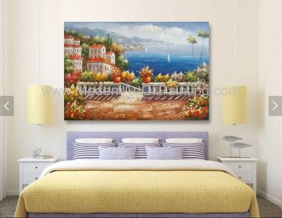 Cina Pittura a olio Mediterranea fatta a mano di scena del giardino della pittura a olio del paesaggio per la decorazione in vendita