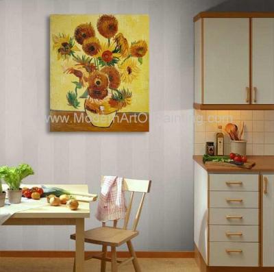 Cina Pittura a olio floreale del girasole contemporaneo su tela Van Gogh Masterpiece Replicas in vendita