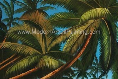 Cina Le pitture hawaiane dipinte a mano del materiale illustrativo, cocchi abbelliscono la pittura a olio su tela in vendita