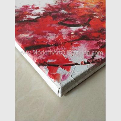Cina Paesaggio fatto a mano Autumn Forest For Star Hotels della pittura a olio astratta del mestichino in vendita