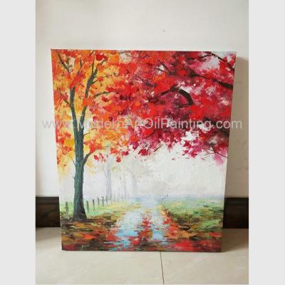Cina Paesaggio fatto a mano Autumn Forest For Star Hotels della pittura a olio astratta del mestichino in vendita